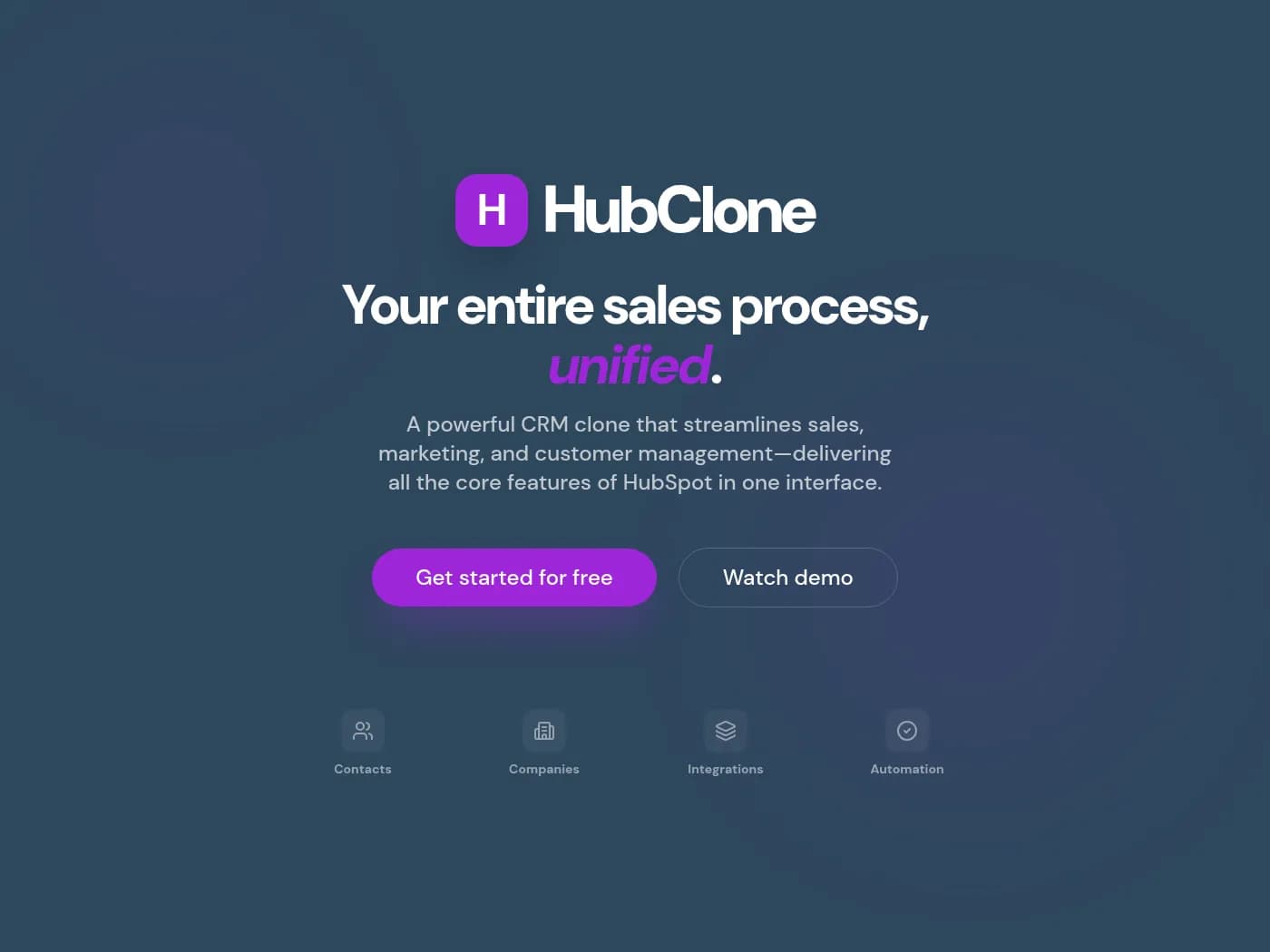 HubSpot CRM Clone