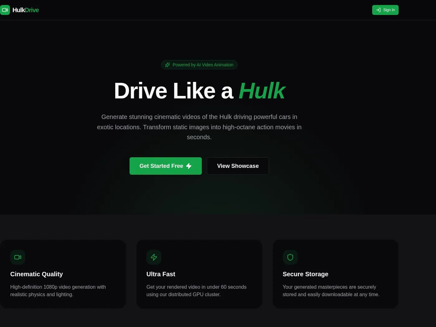 Hulk Driving Video Generator