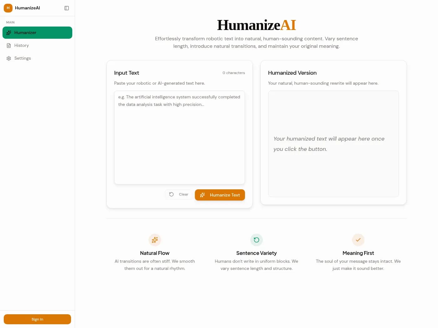 Humanizer Text Rewriter
