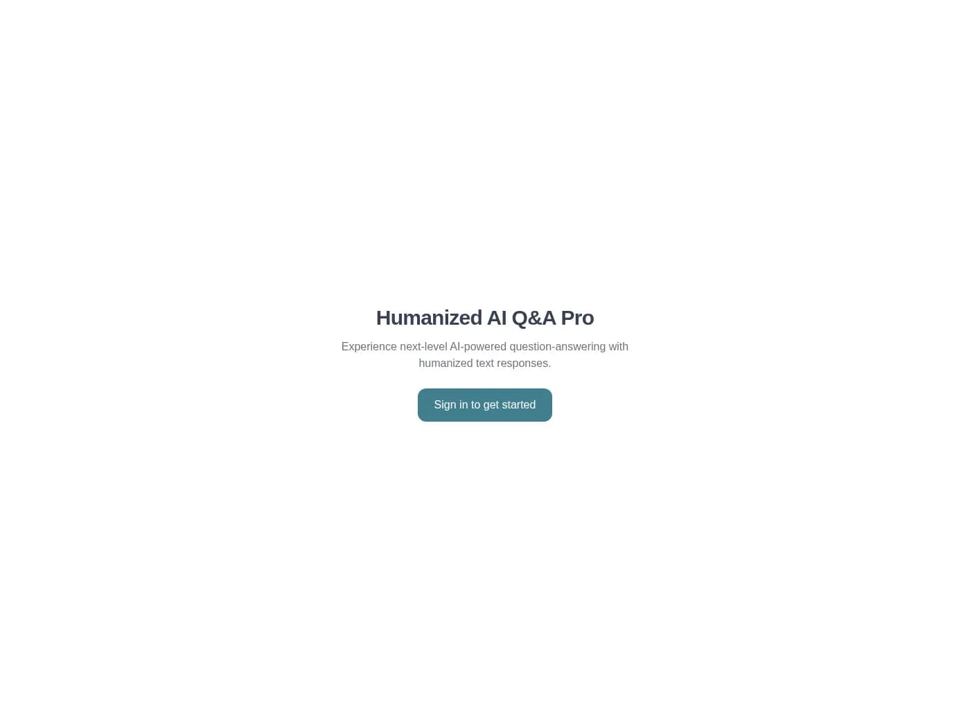 Humanized AI Q&A Pro