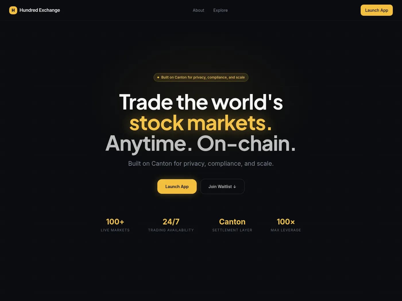 Hundred Exchange Waitlist