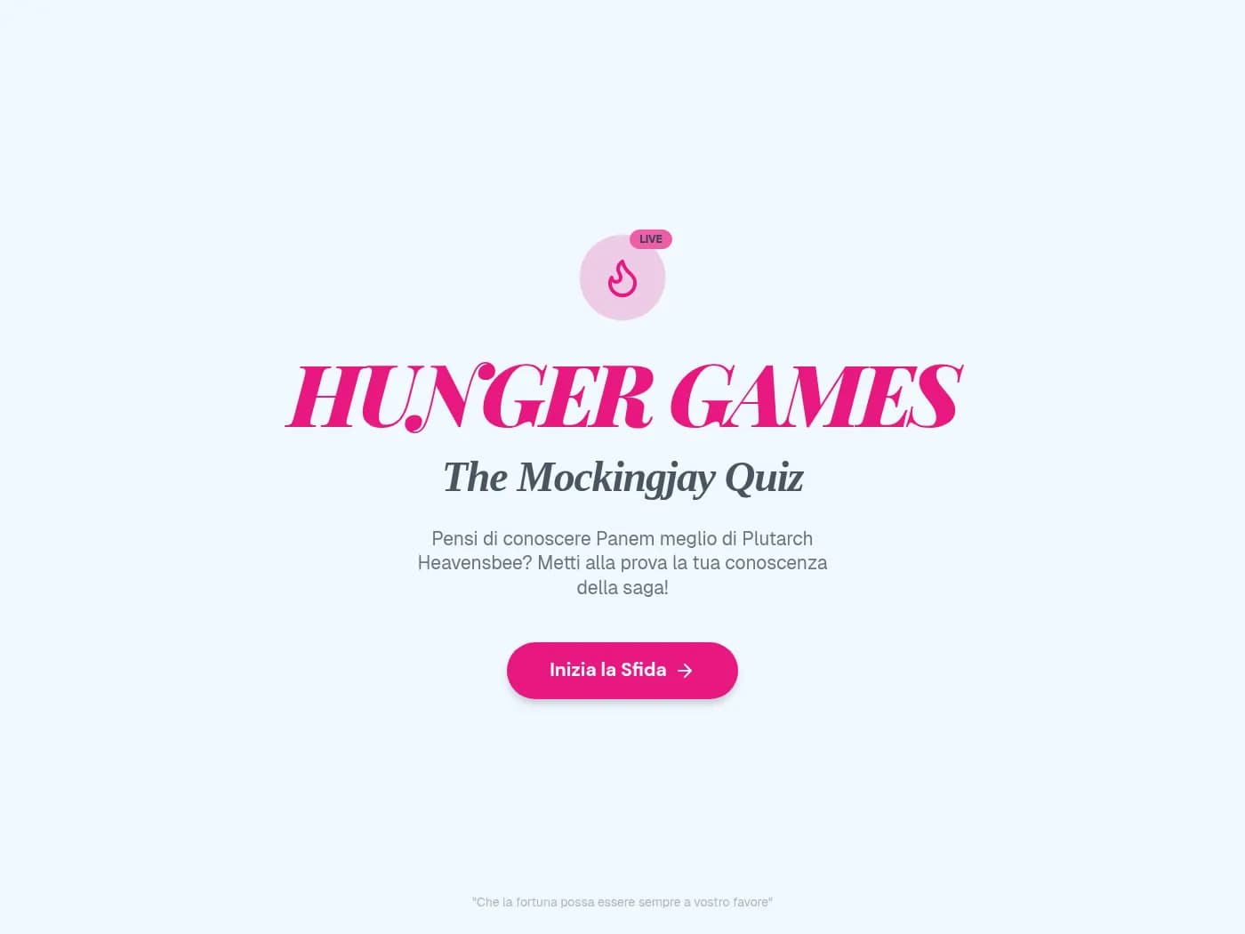 Hunger Games Quiz App