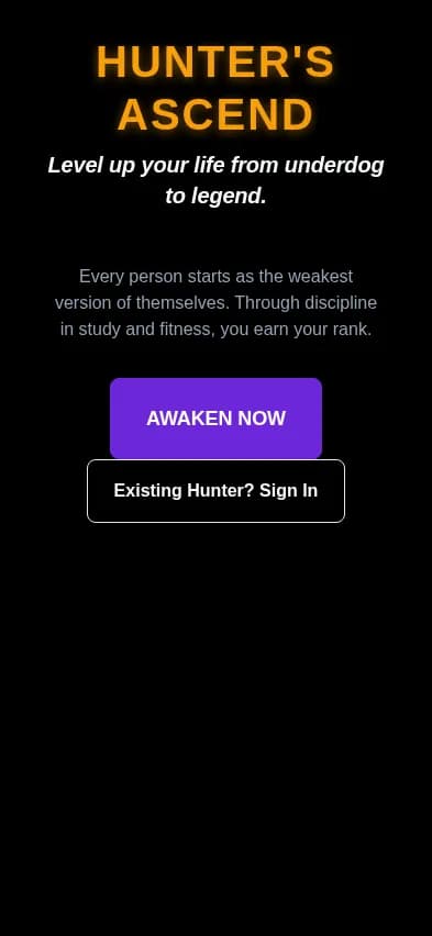 Hunter's Ascend RPG App