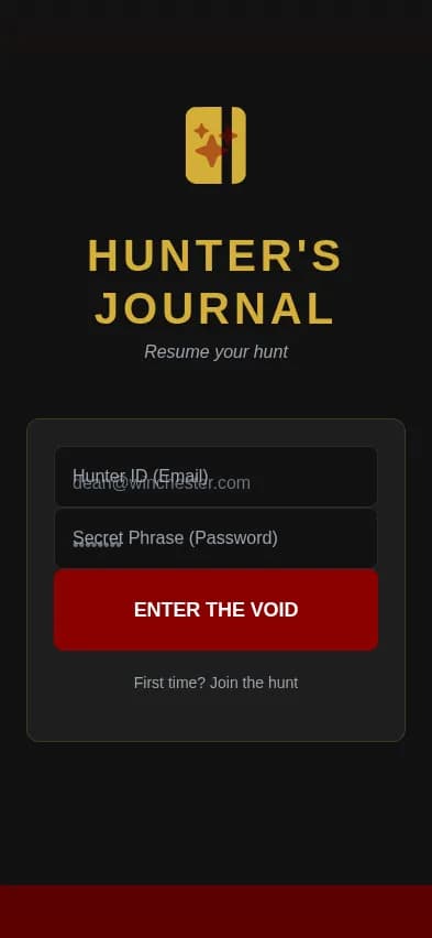 Hunter’s Journal App