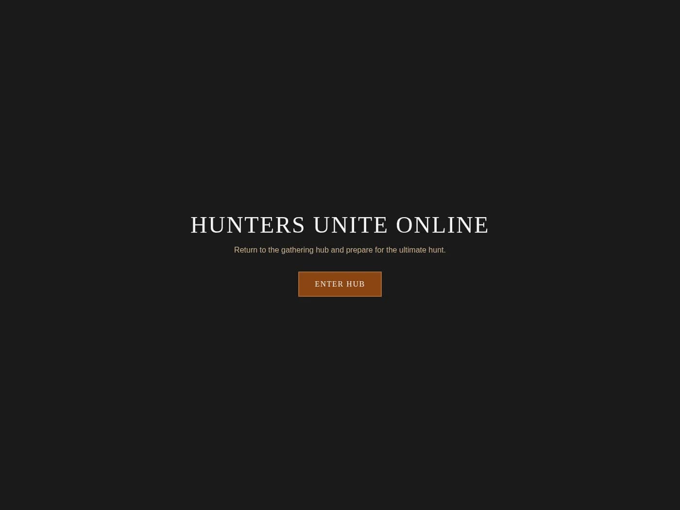 Hunters Unite Online