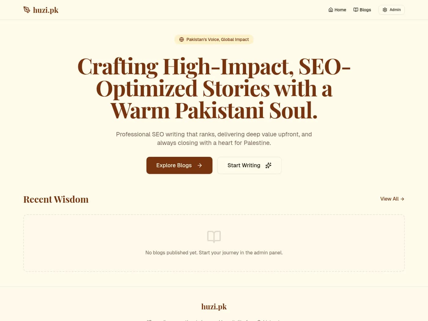Huzi SEO Blog Engine
