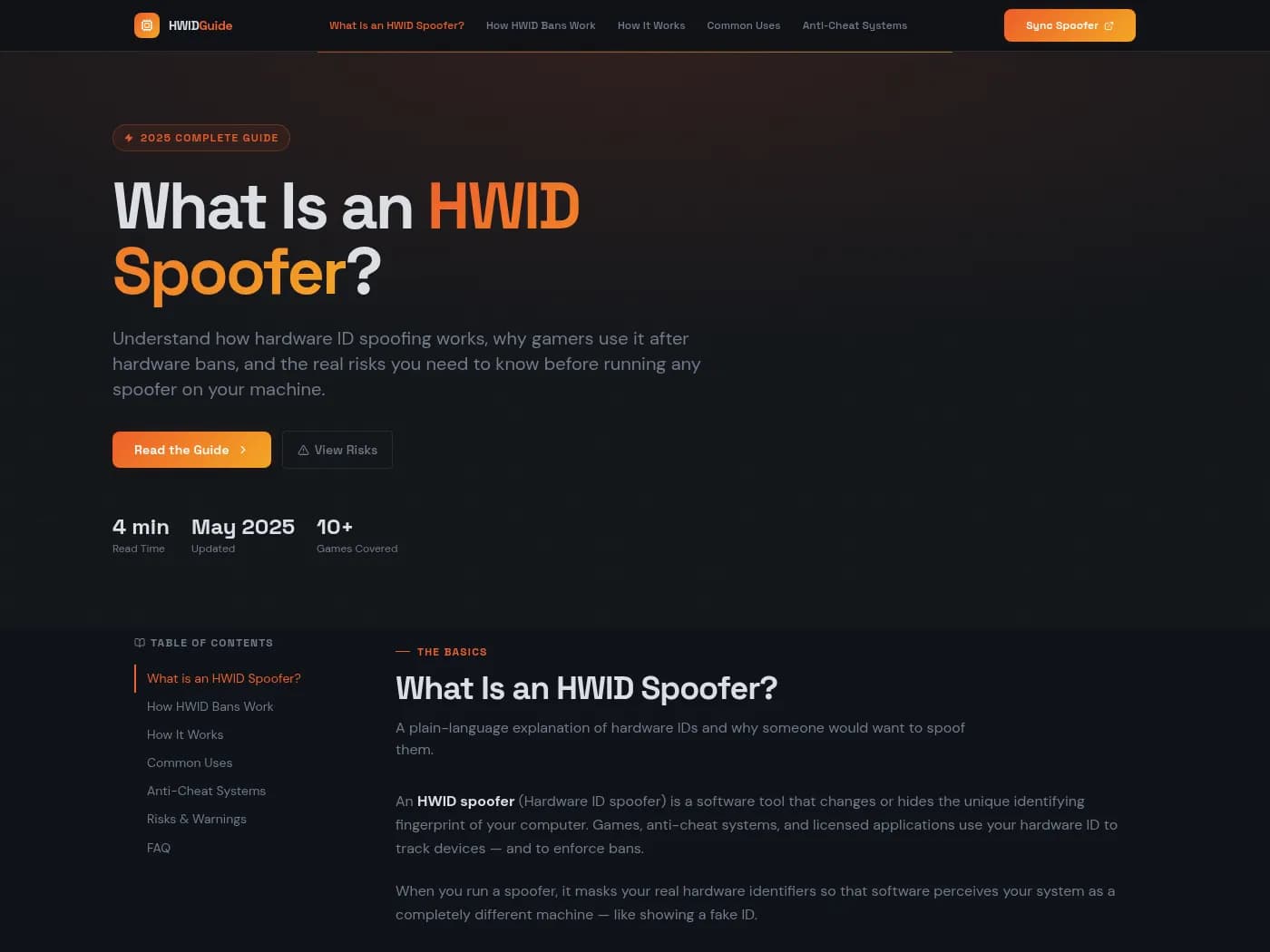 HWID Spoofer Explained