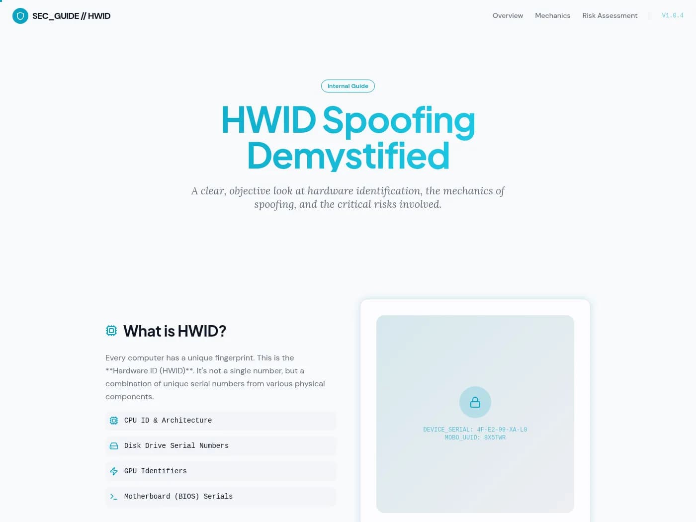 HWID Spoofer Guide