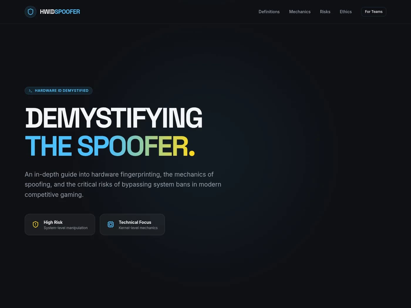 HWID Spoofer Demystified