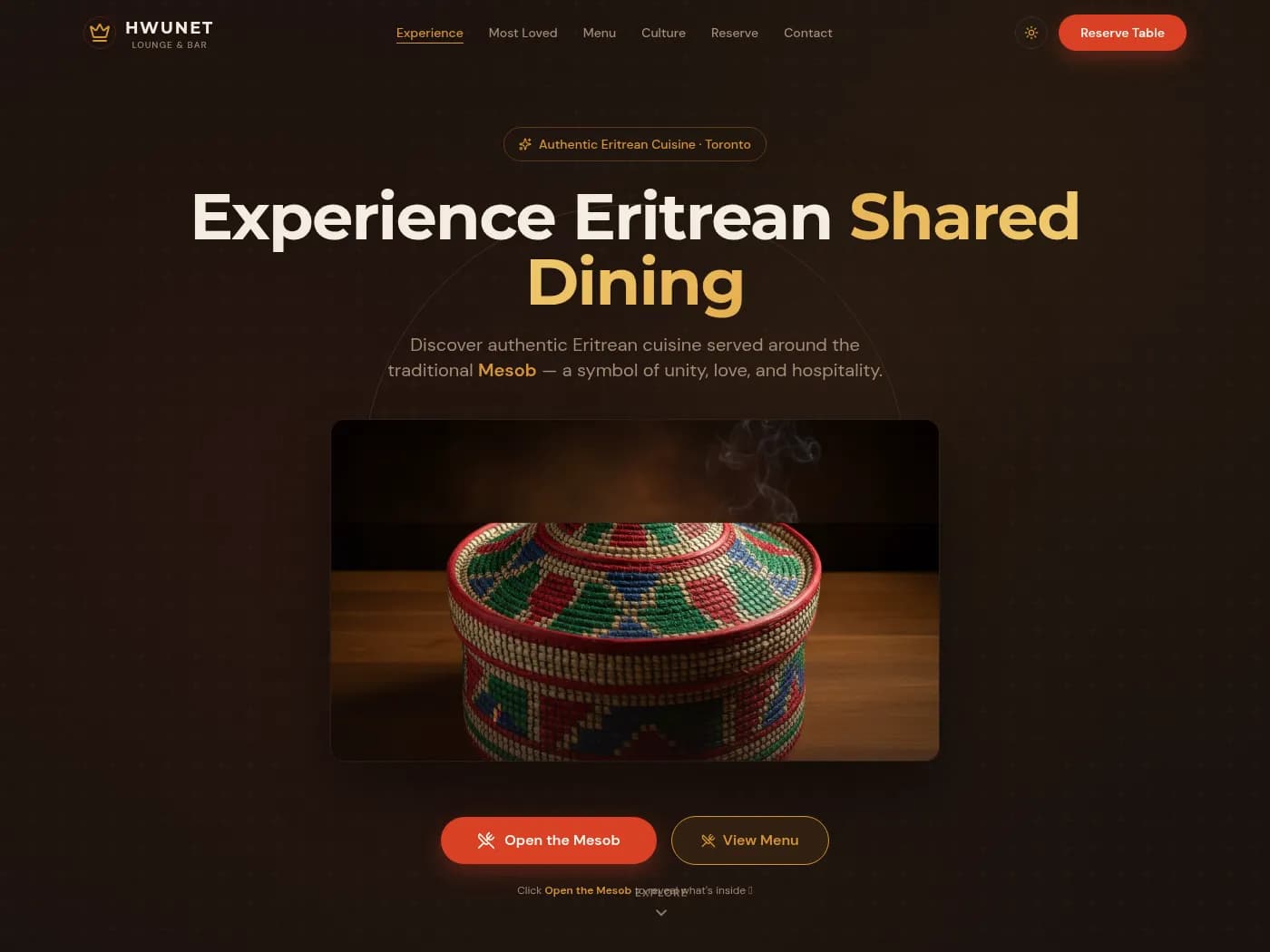 Hwunet Mesob Experience