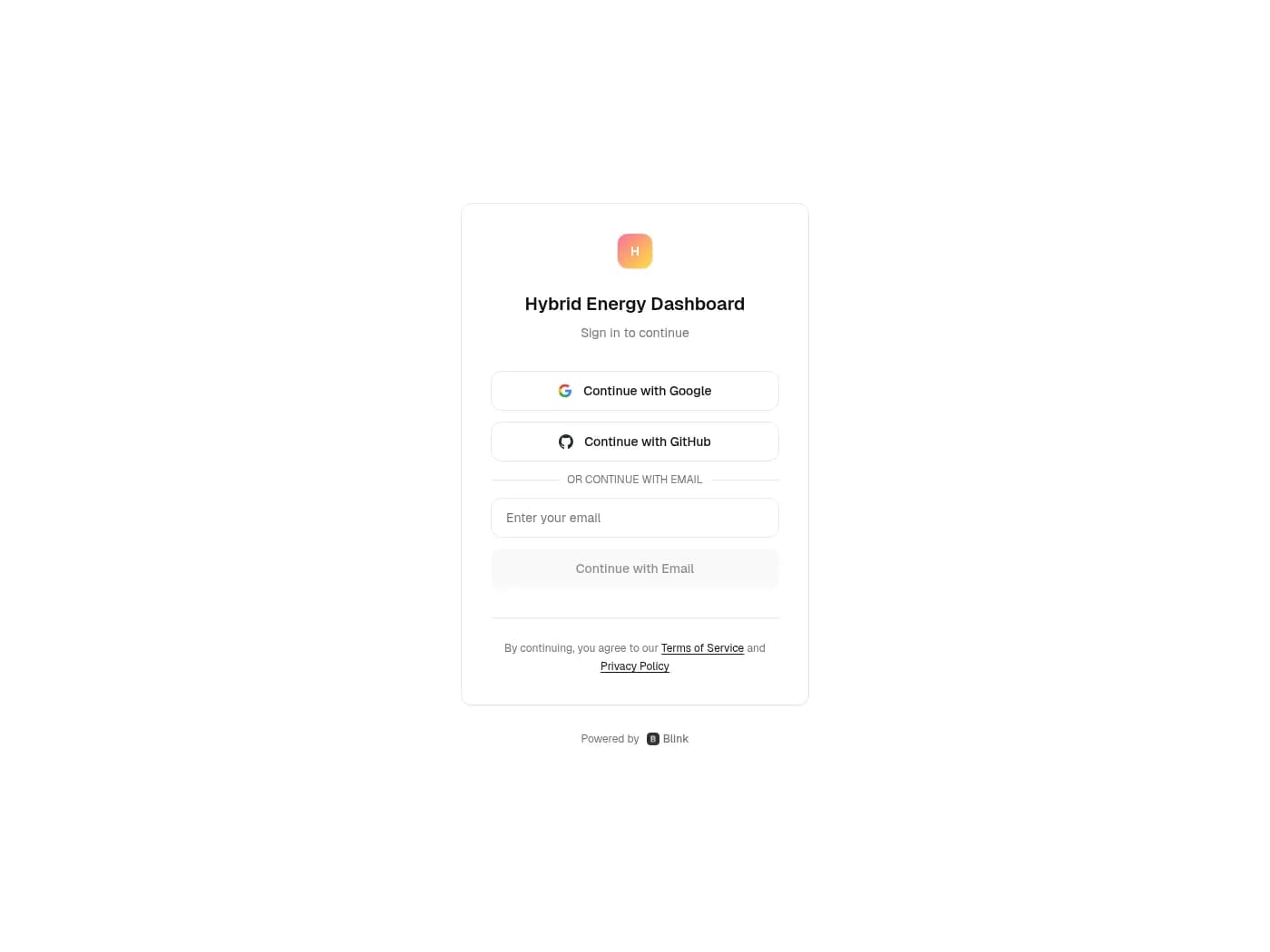 Hybrid Energy Dashboard