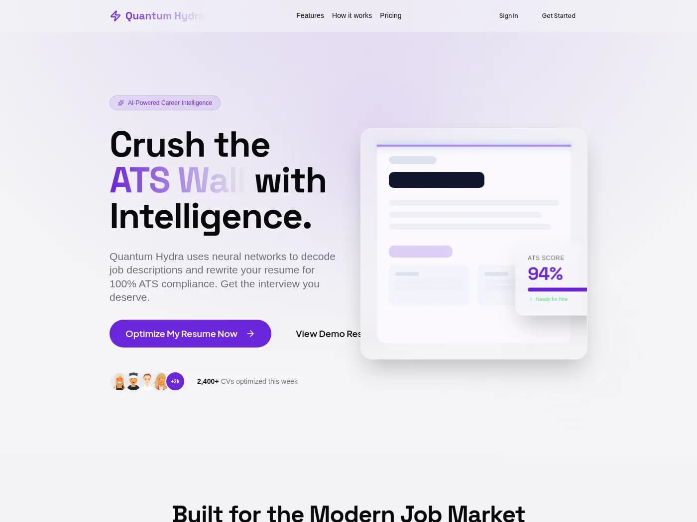 Quantum Hydra CV Intelligence