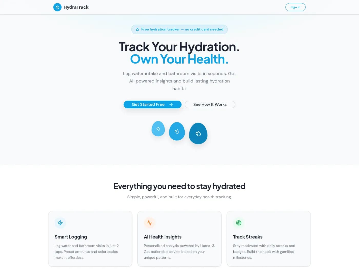 HydraTrack: Health Tracker
