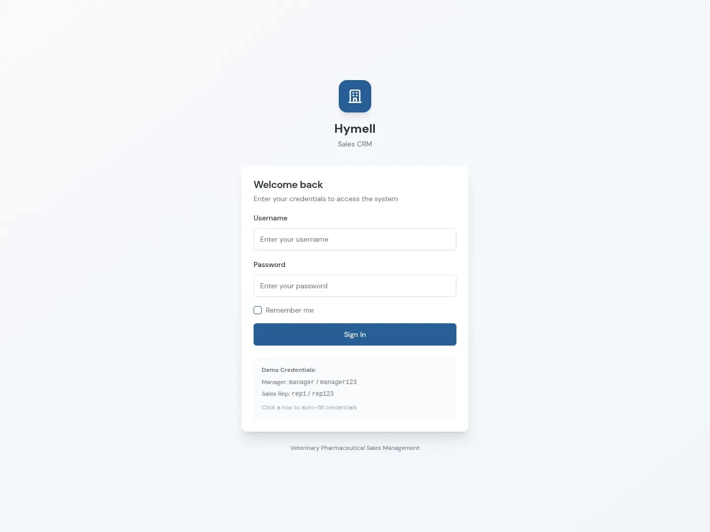 Hymell Sales CRM App