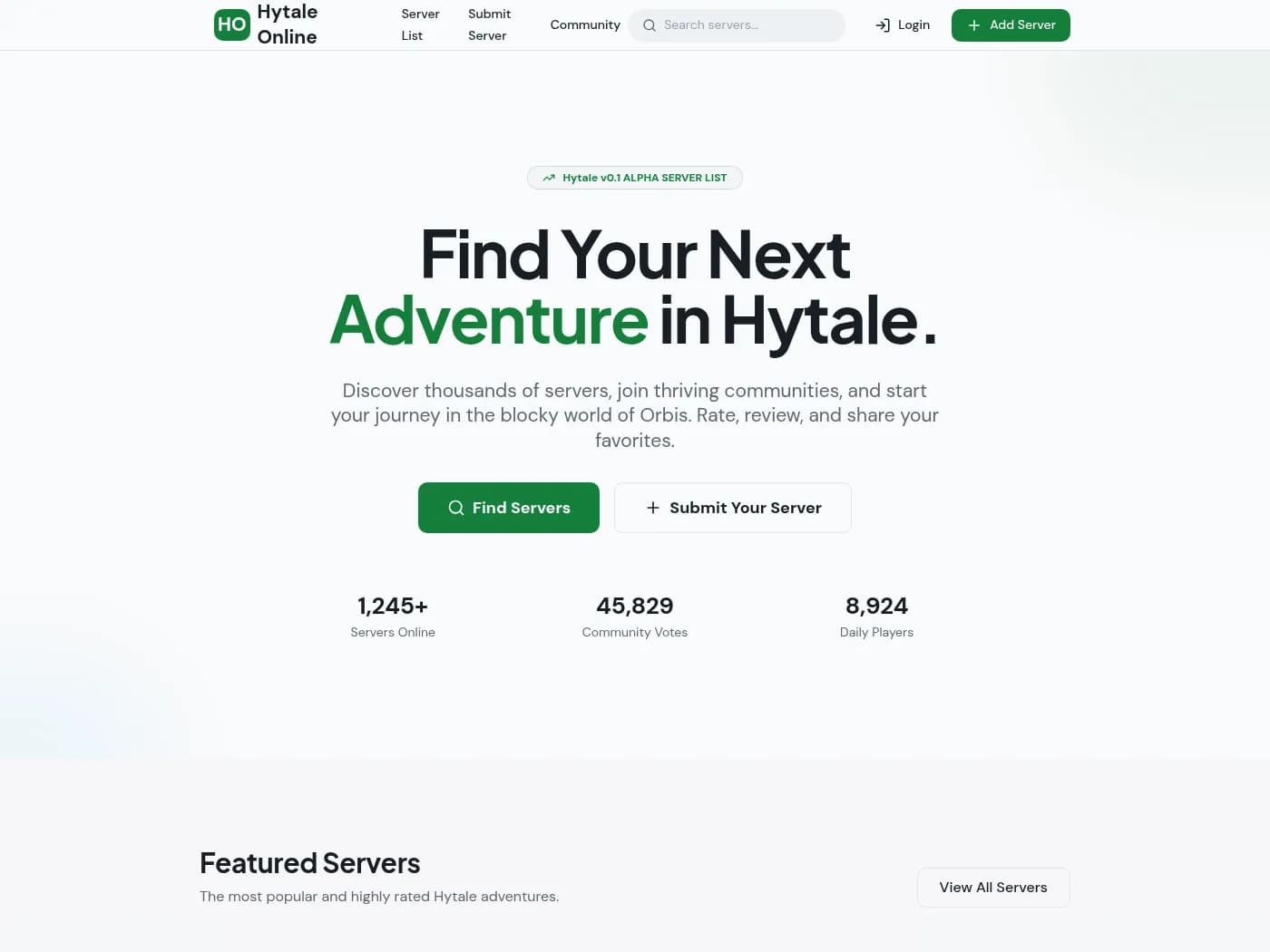 Hytale Online Servers