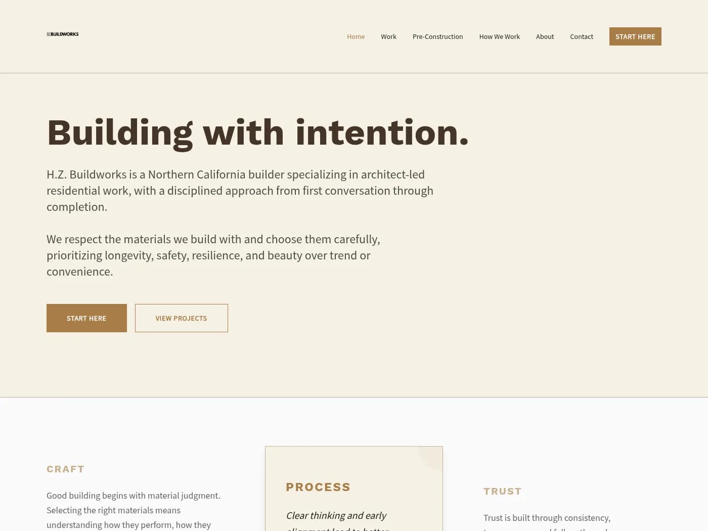 H.Z. Buildworks Site