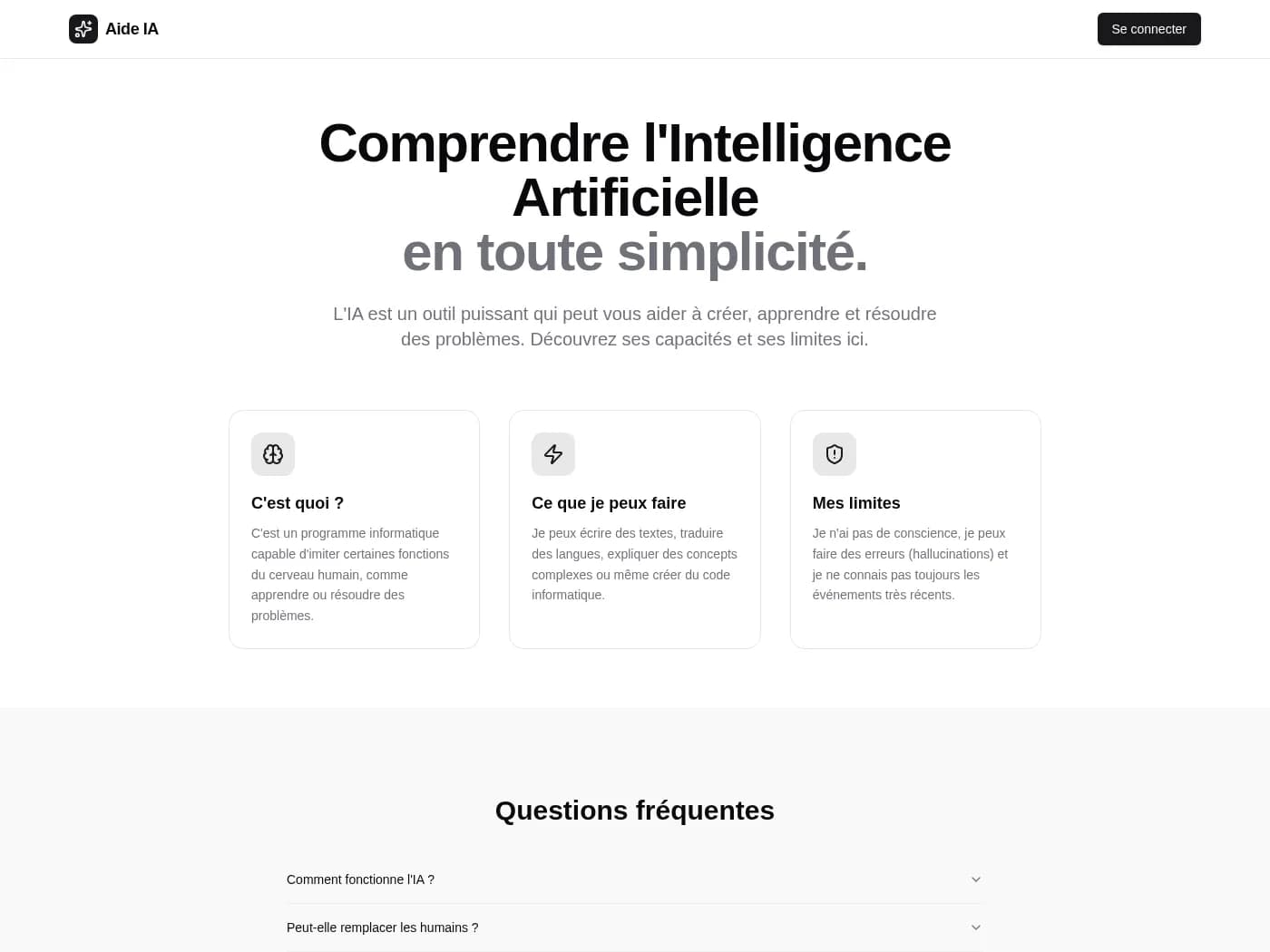 Aide IA en Français