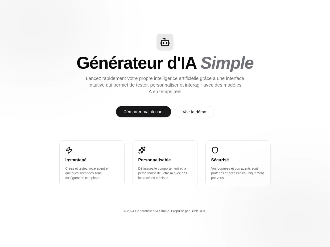 Générateur d'IA Simple