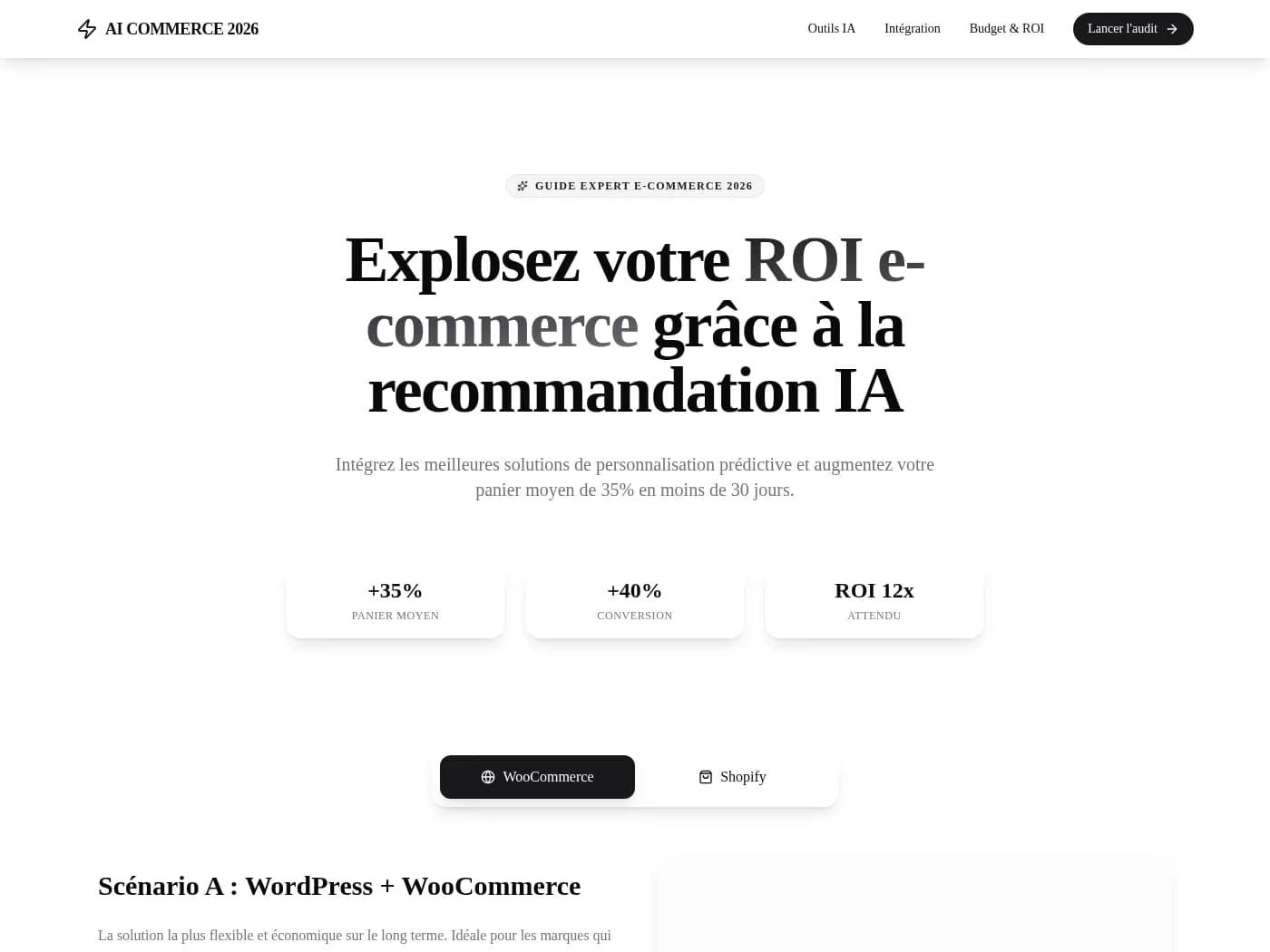 Guide IA E-Commerce Mode