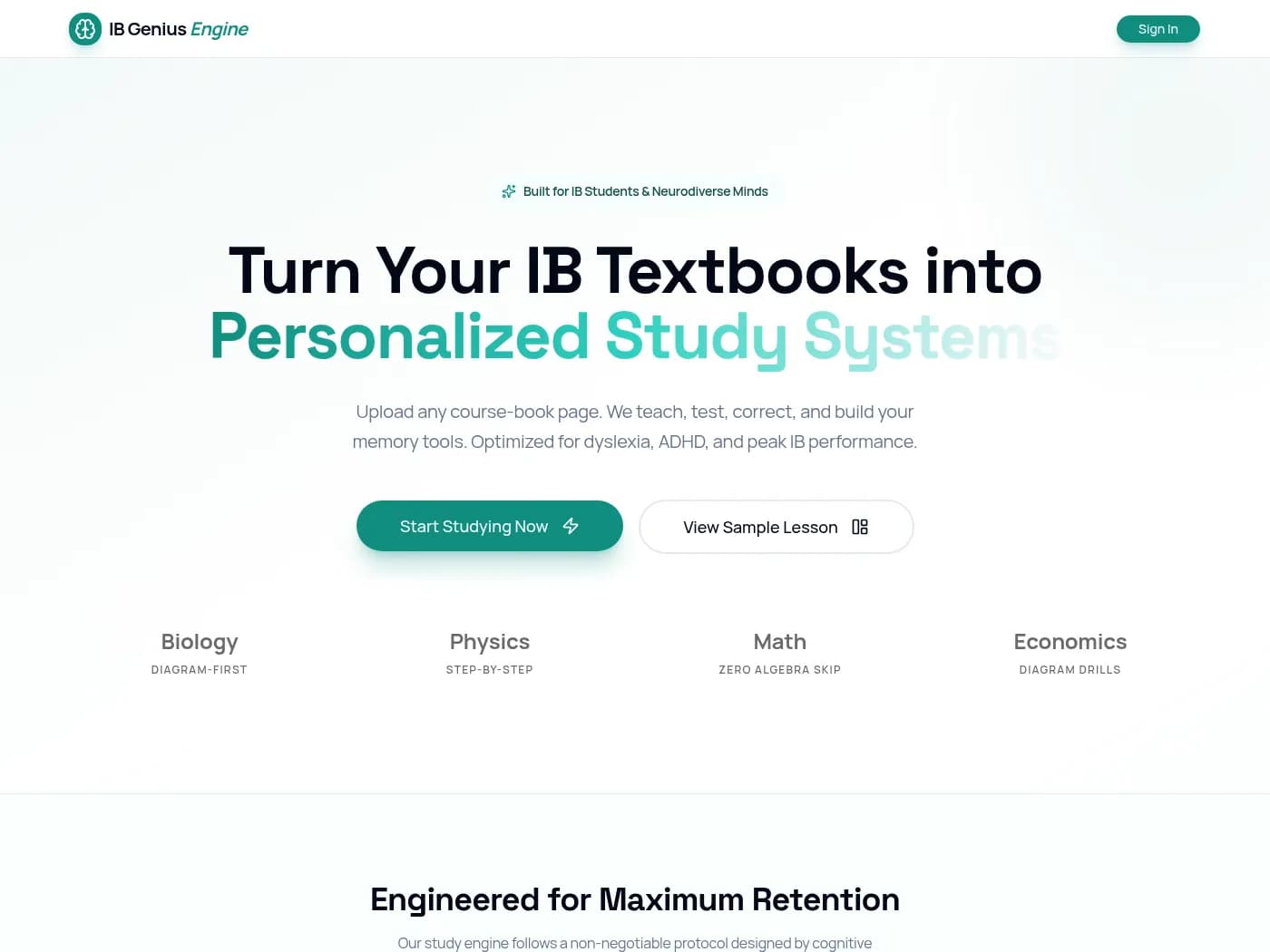 IB Genius Study Engine