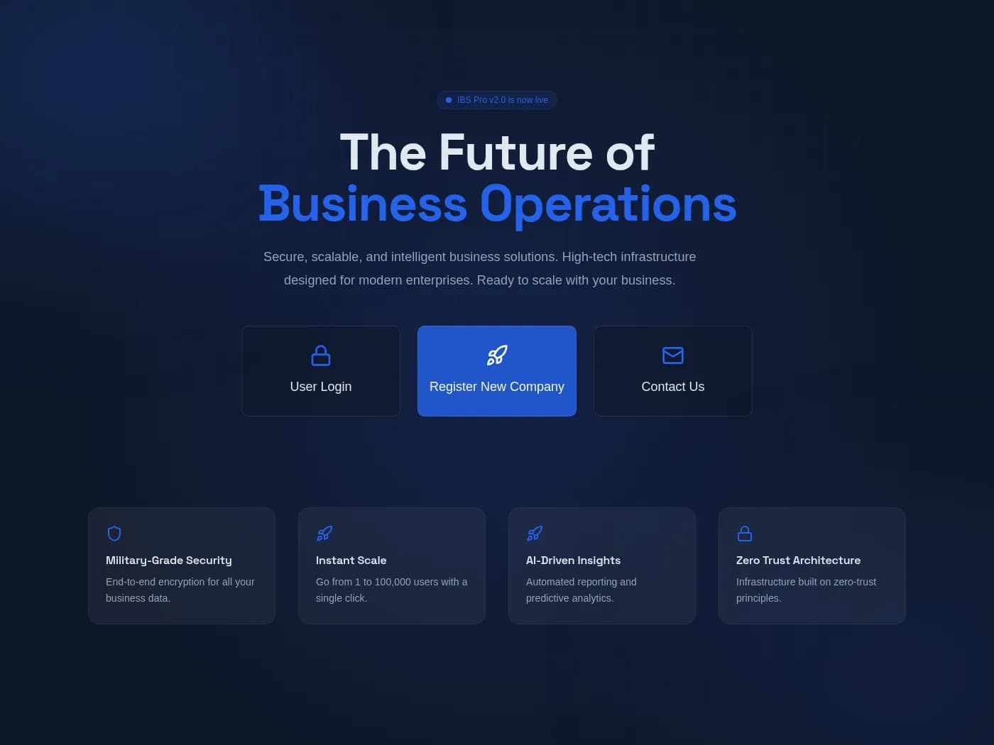 IBS Pro Business Platform