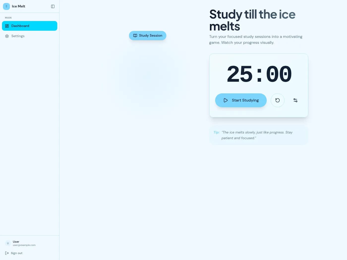 Ice Melt Study Timer