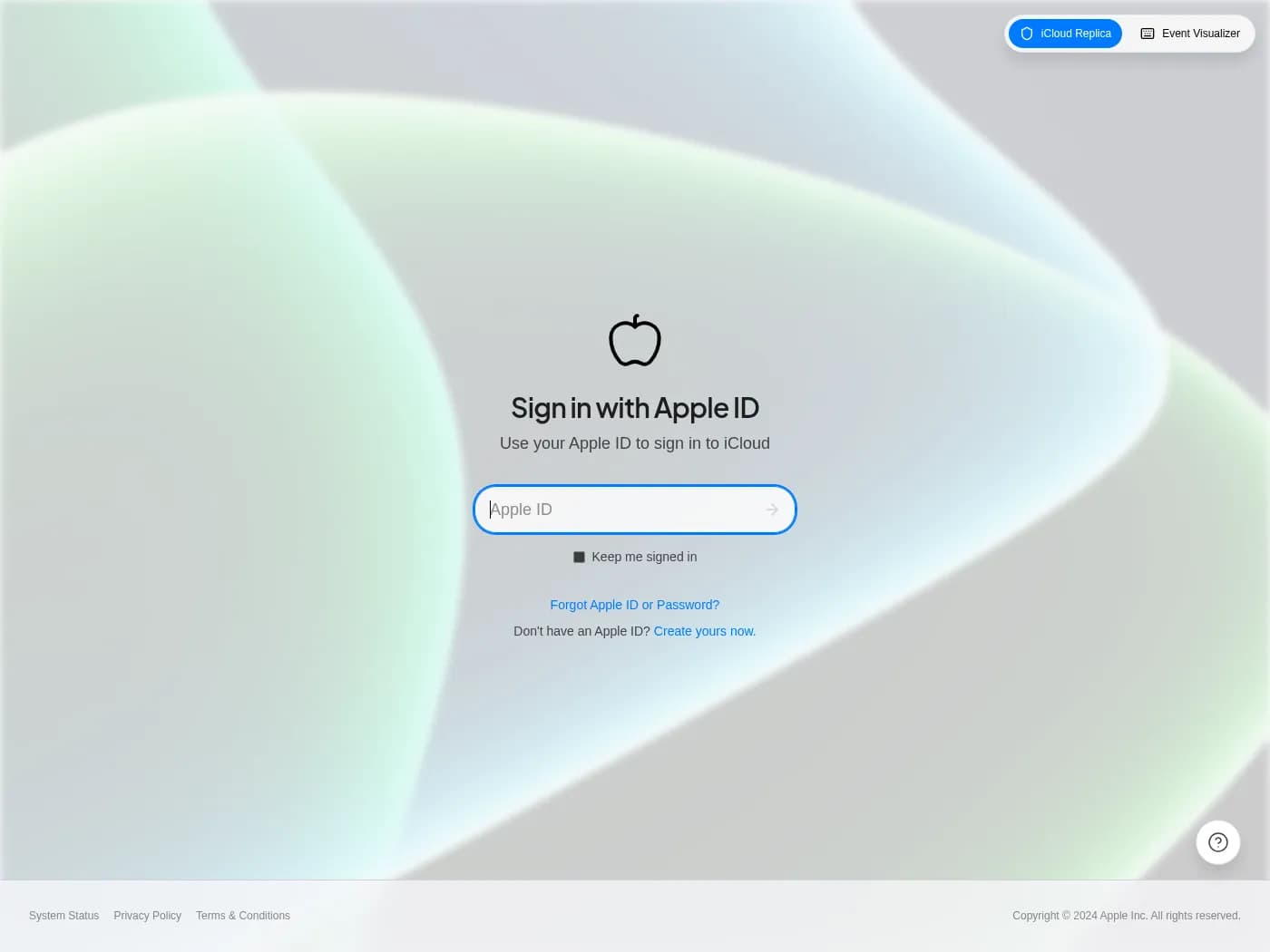 iCloud Login Replica