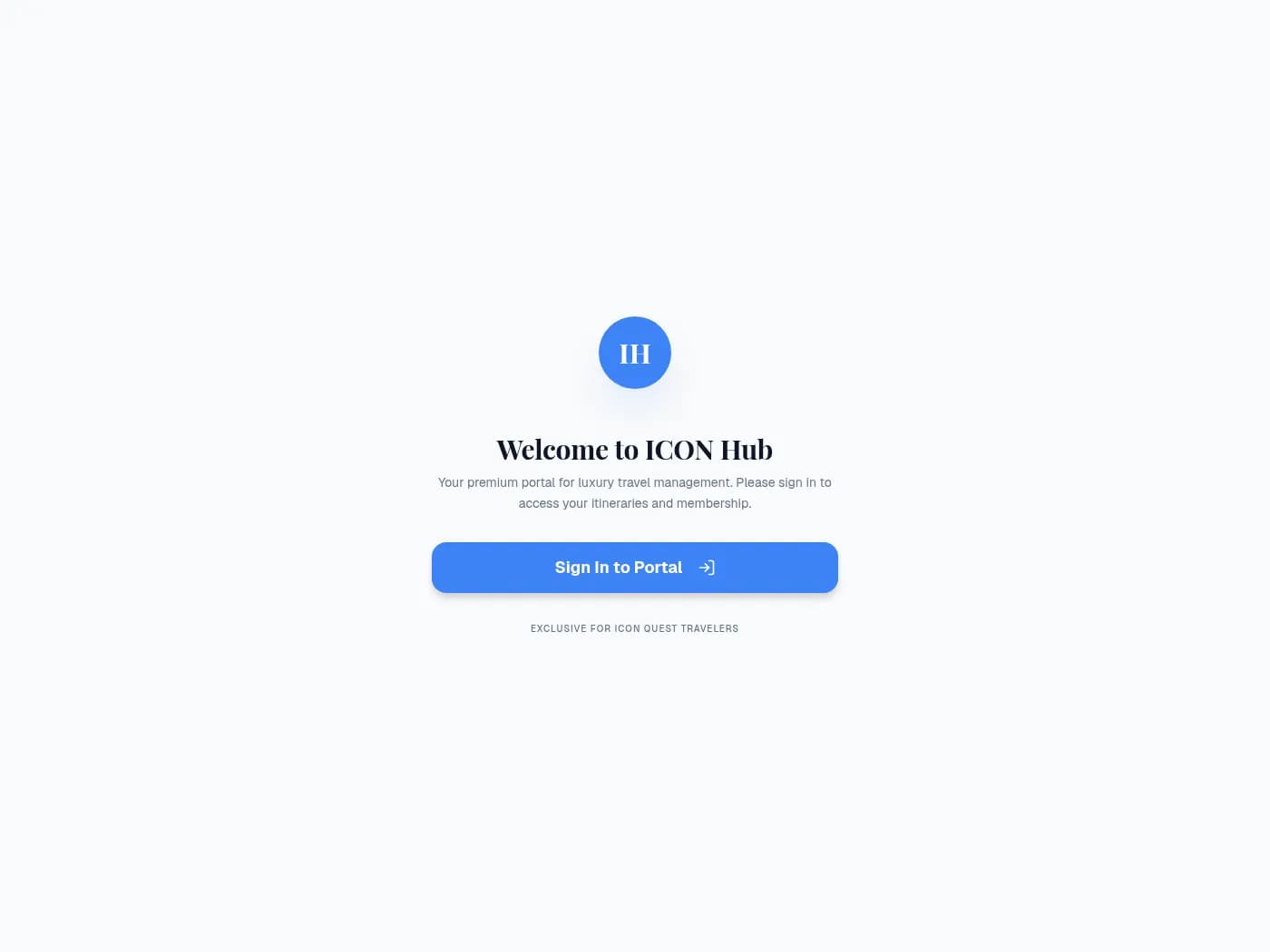 ICON Hub Travel Portal