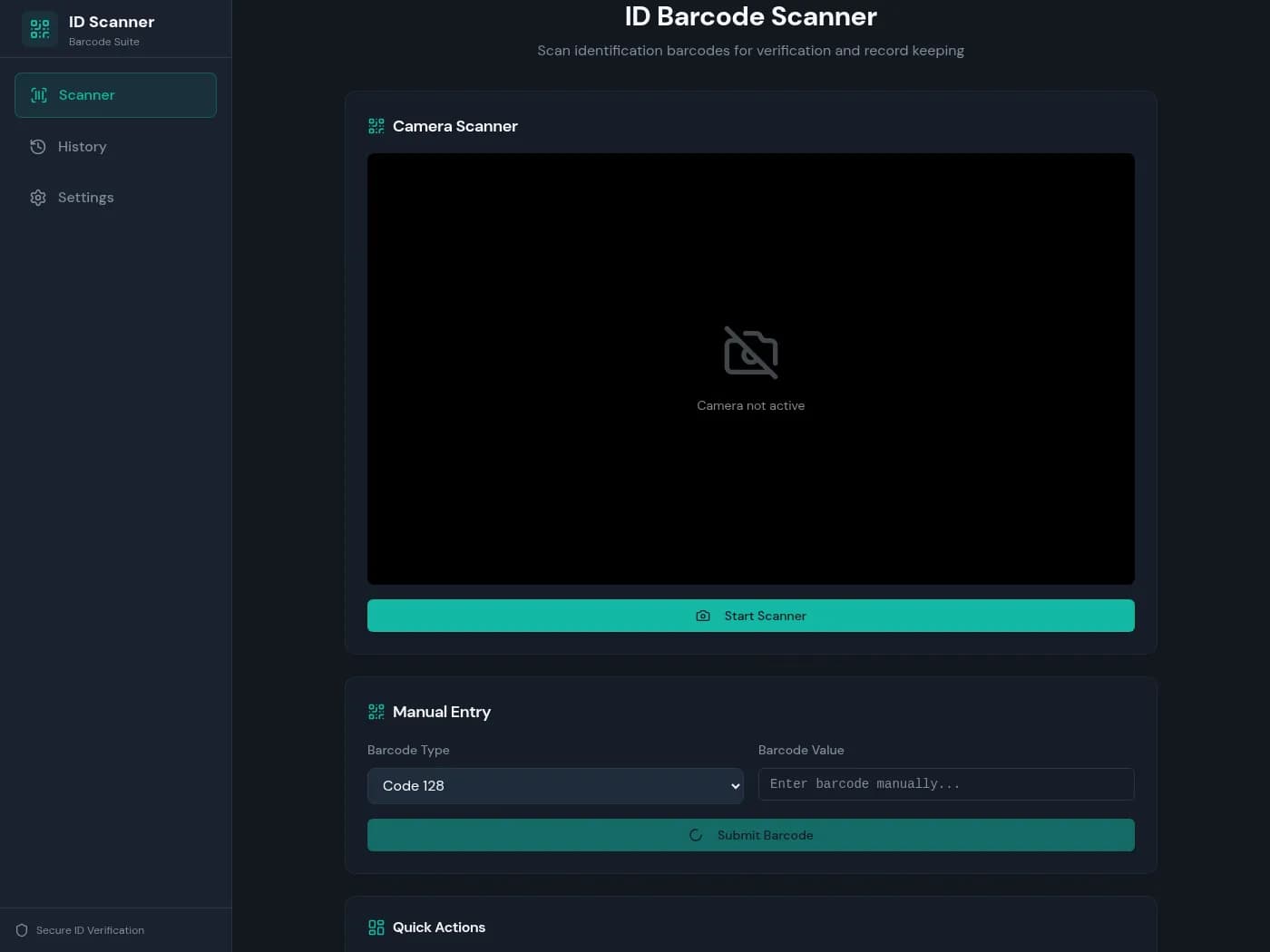 ID Barcode Scanner Suite