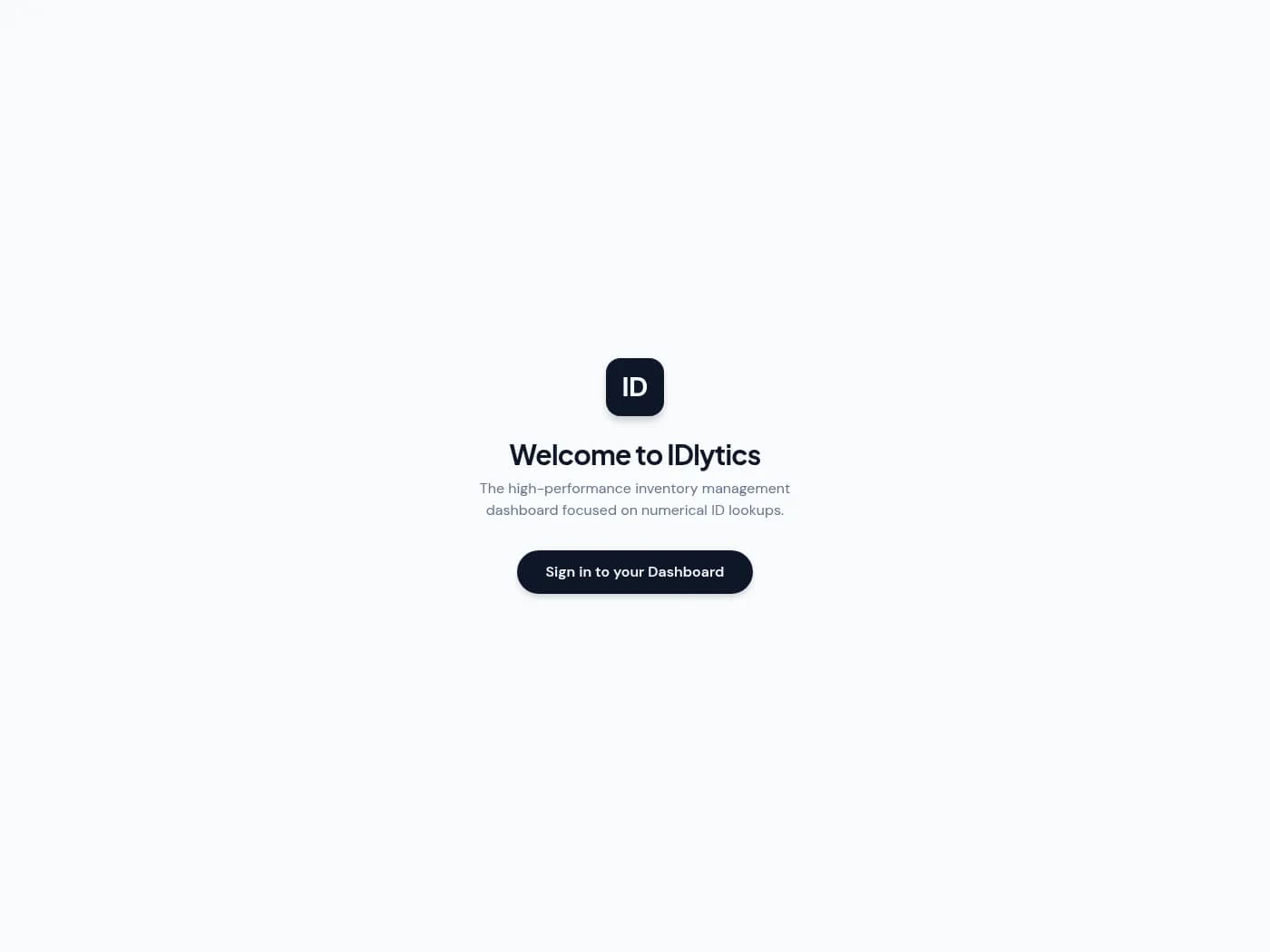 Numerical ID Dashboard