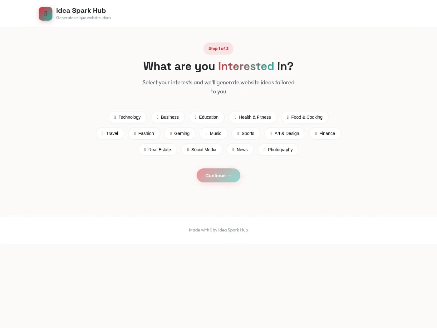 Idea Spark Hub