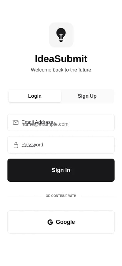 IdeaSubmit Mobile