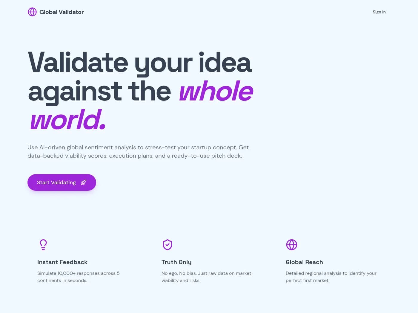 Global Idea Validator