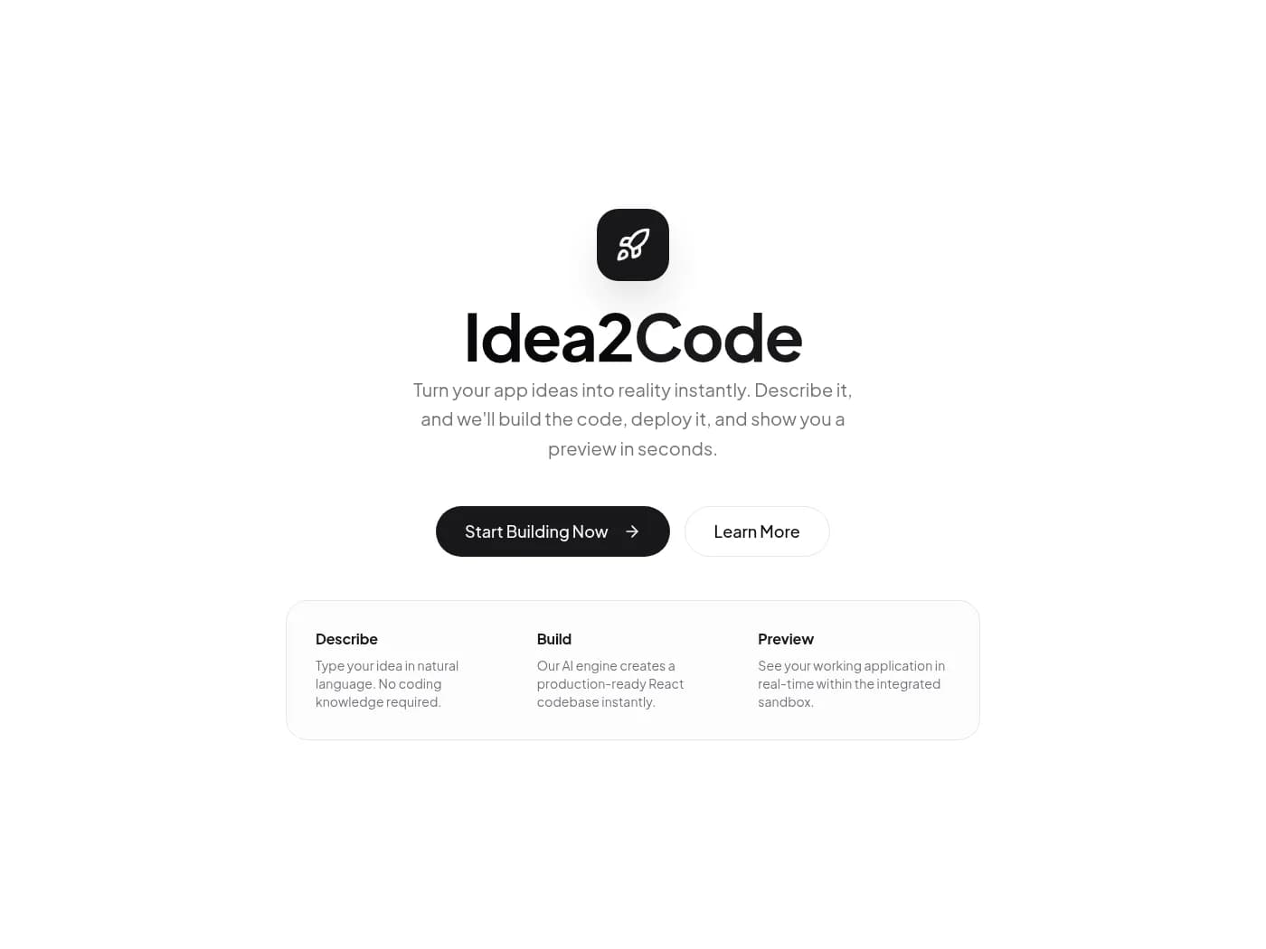 Idea2Code Generator