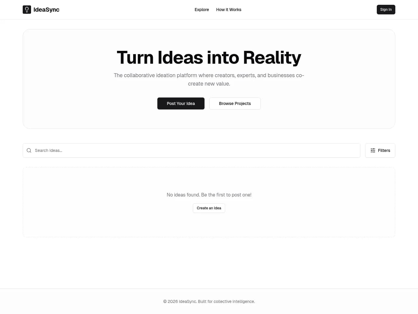 IdeaSync Platform