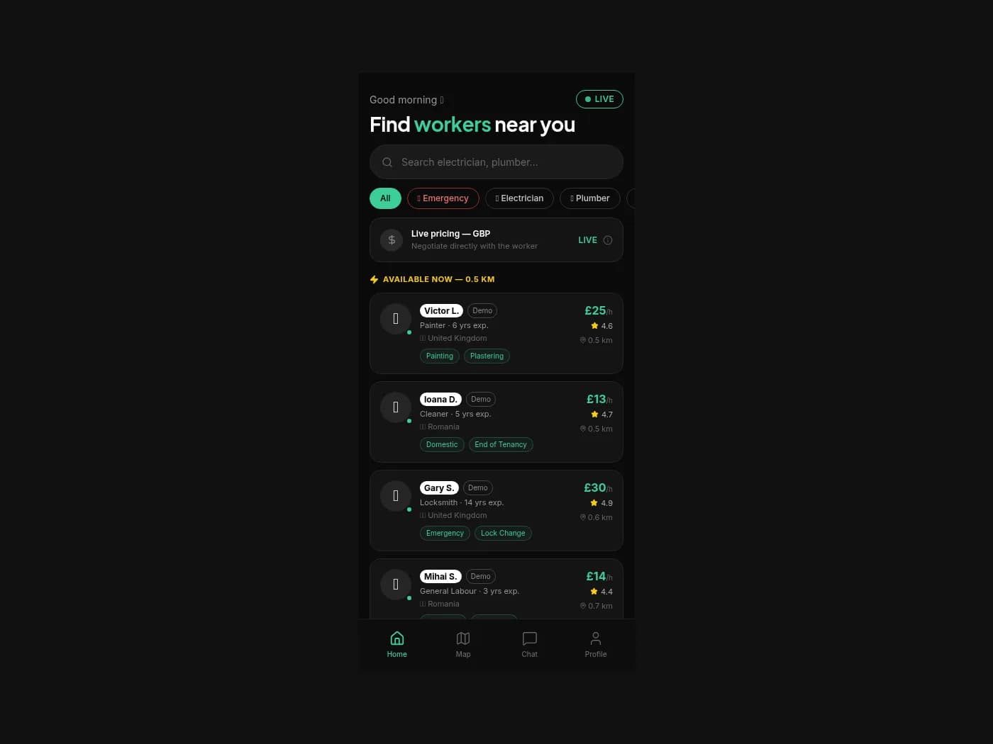 Identical Web Interface
