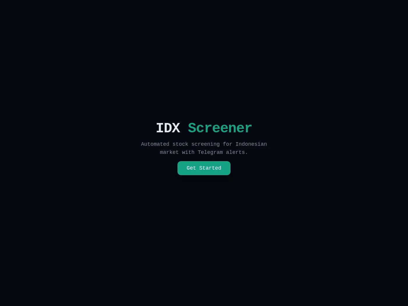 IDX Stock Screener