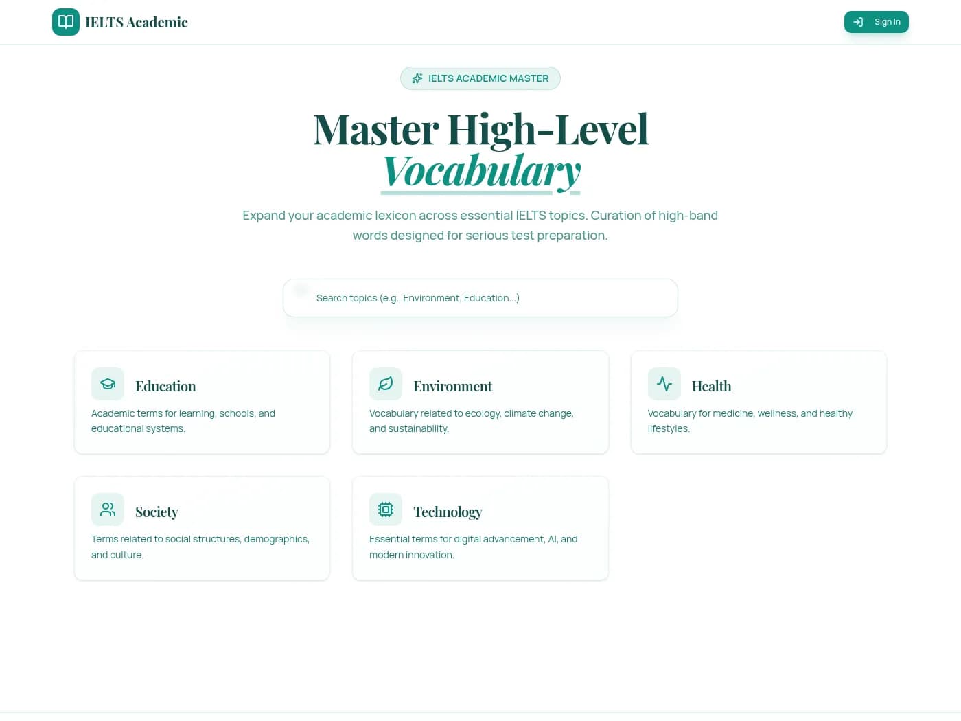 IELTS Academic Vocab Builder
