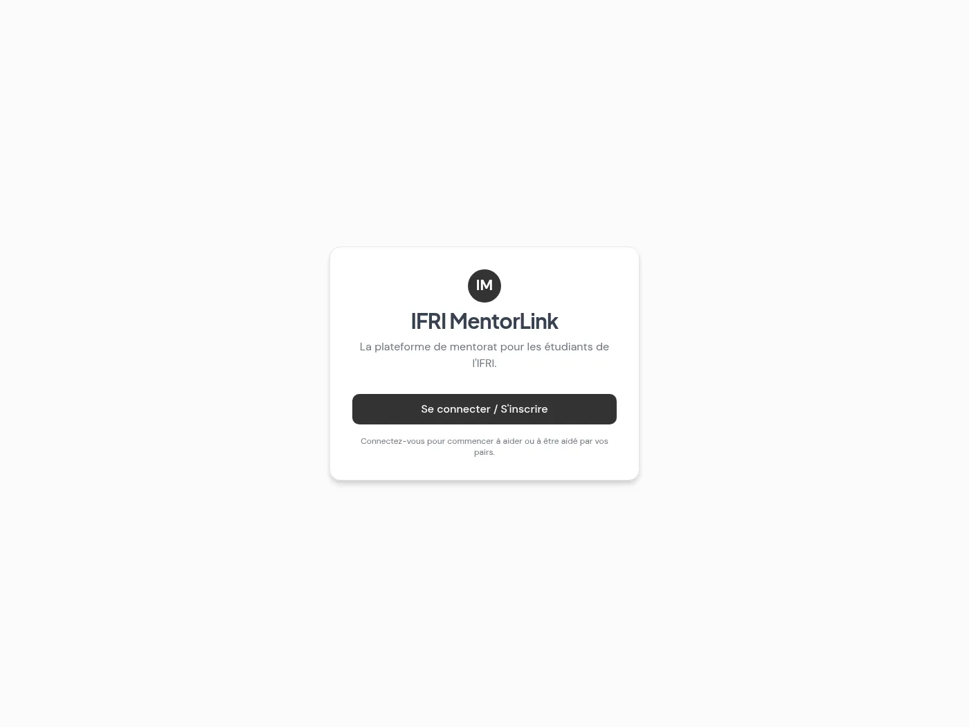 IFRI MentorLink