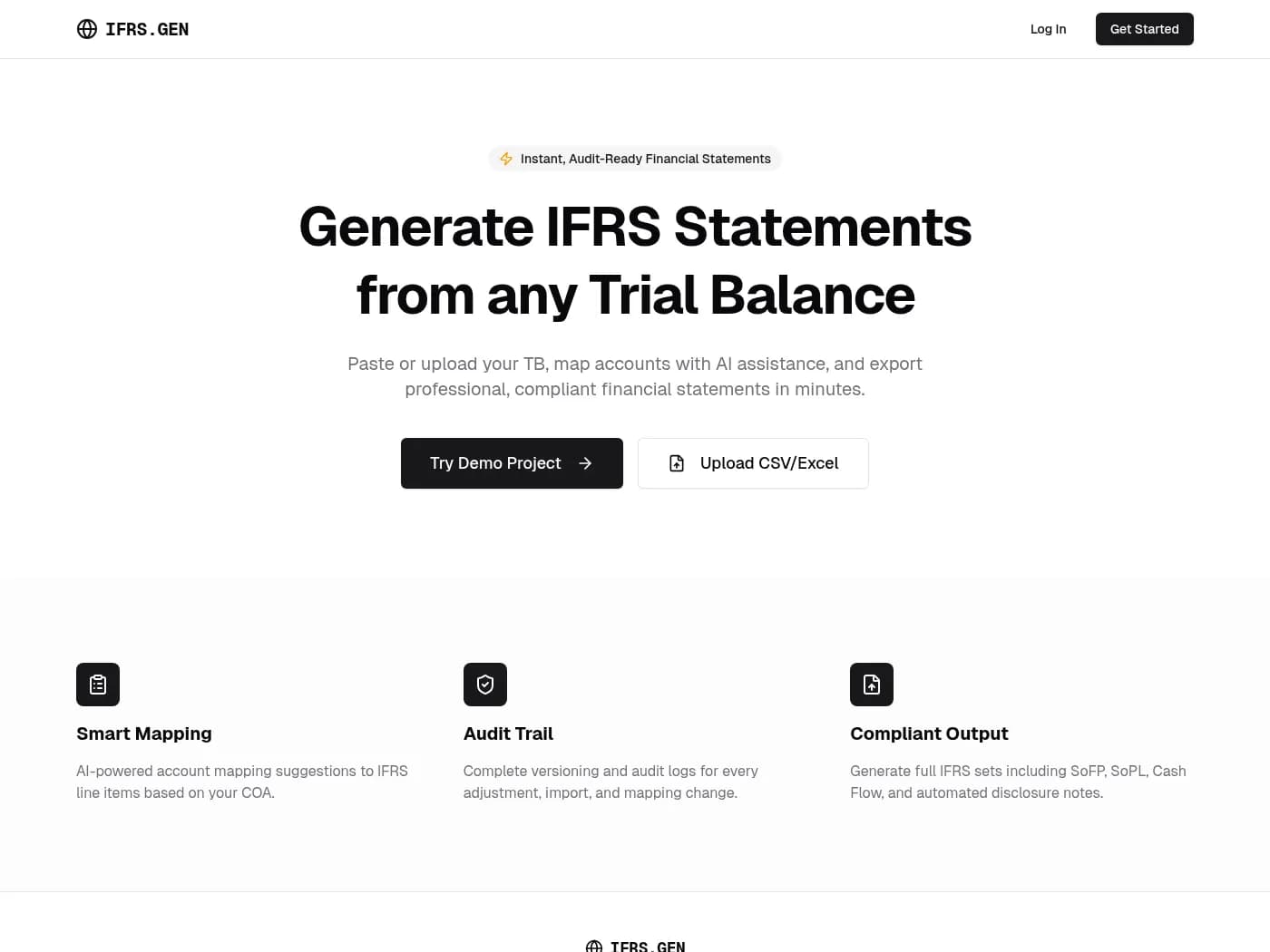 IFRS Statements Generator