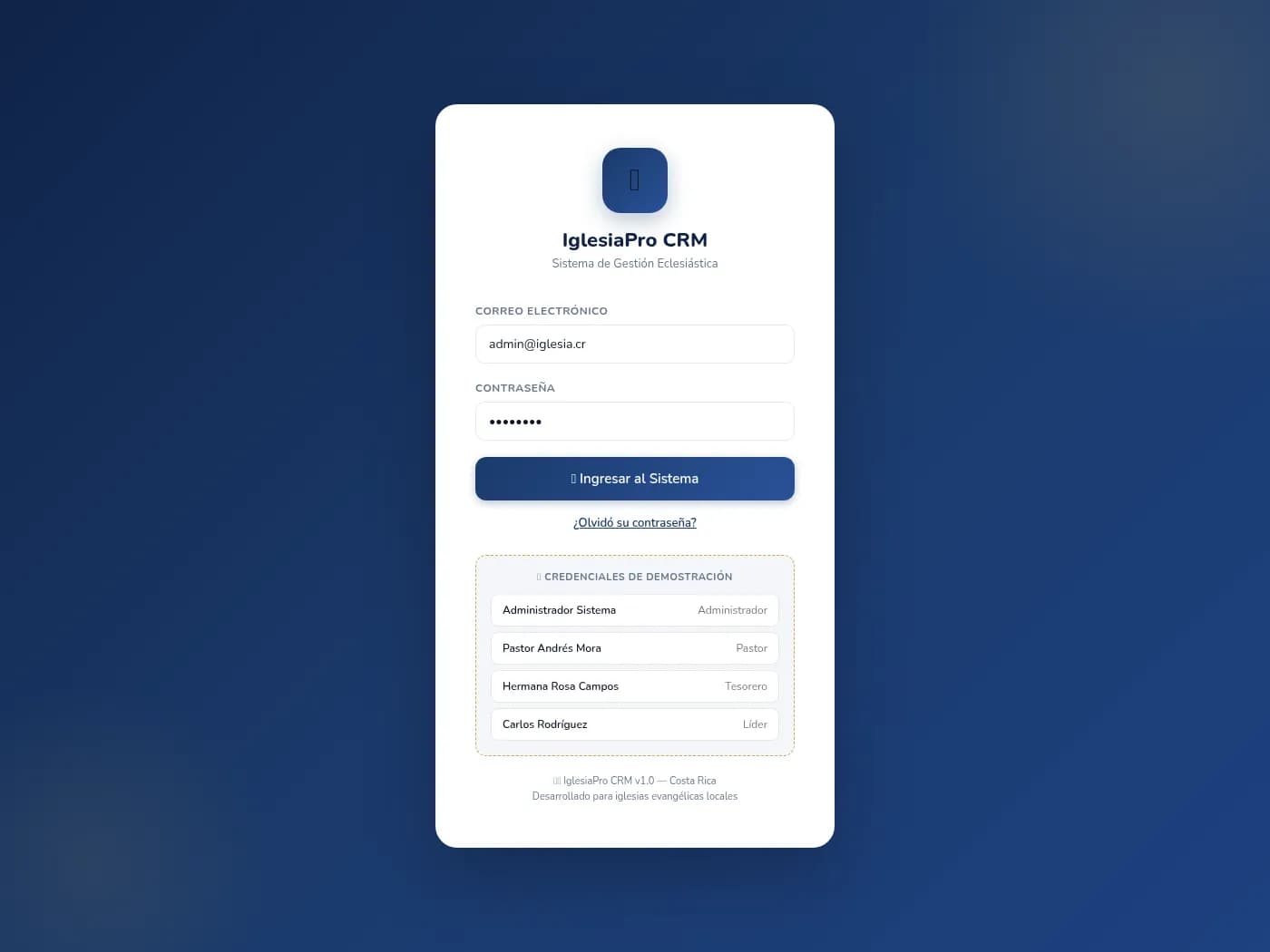 IglesiaPro CRM