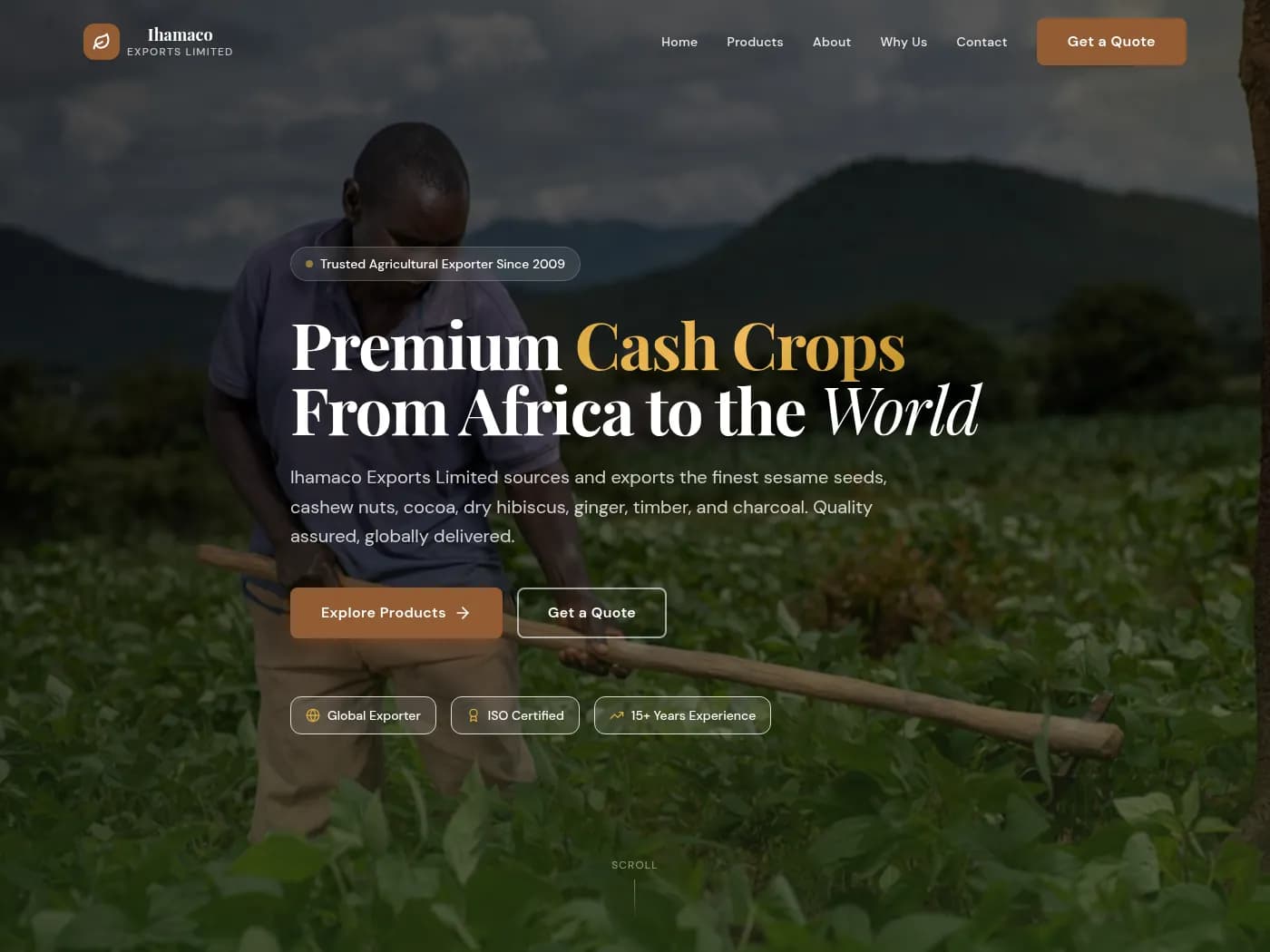 Ihamaco Exports Website