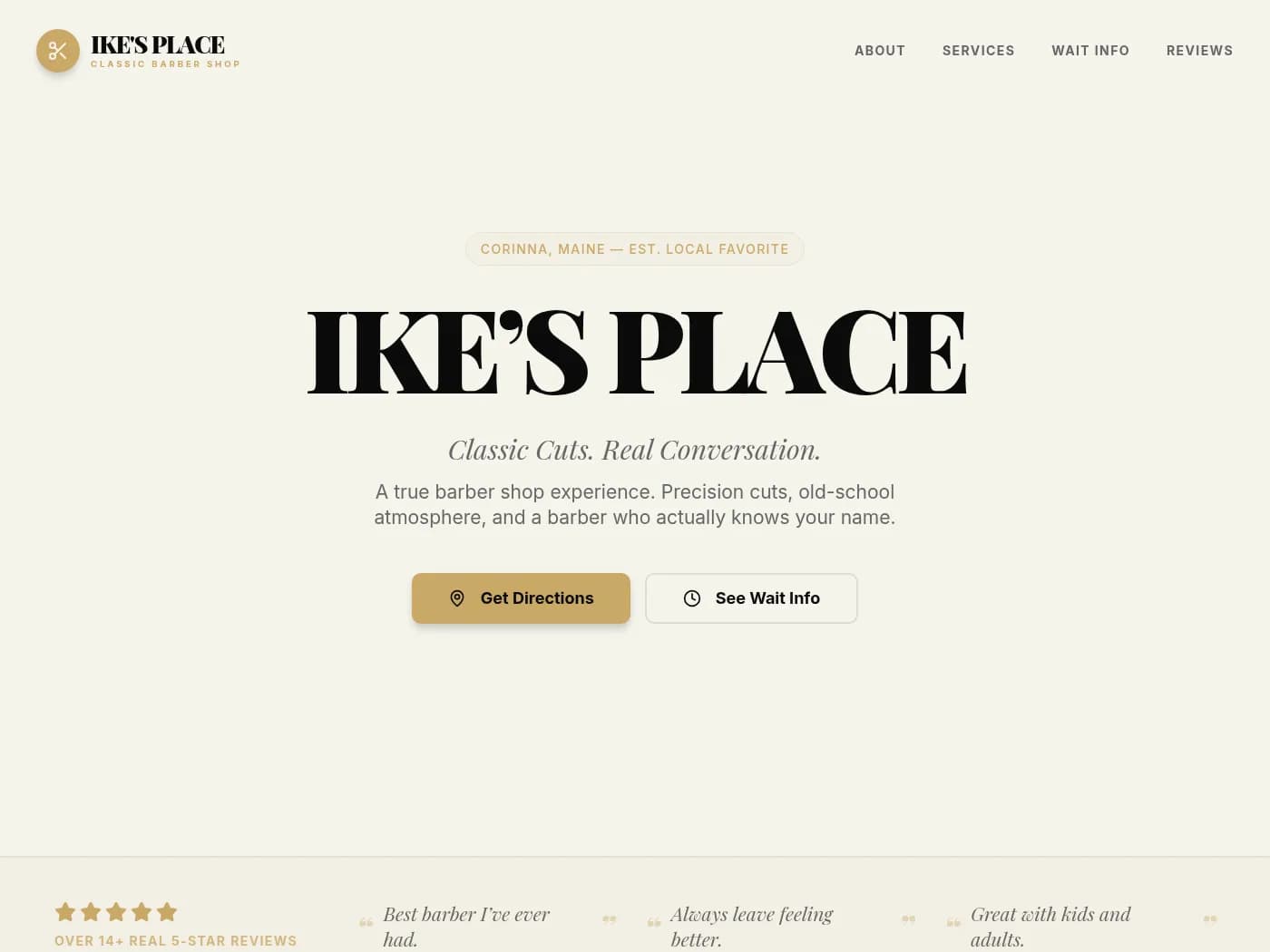 Ike's Place Website