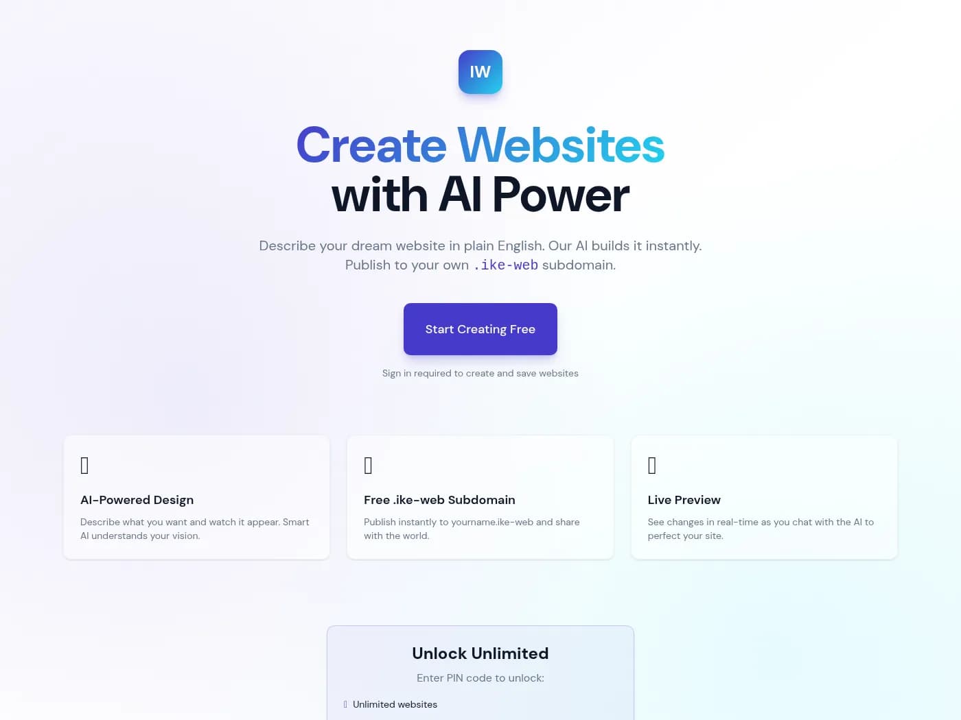 Ike-Web AI Site Maker