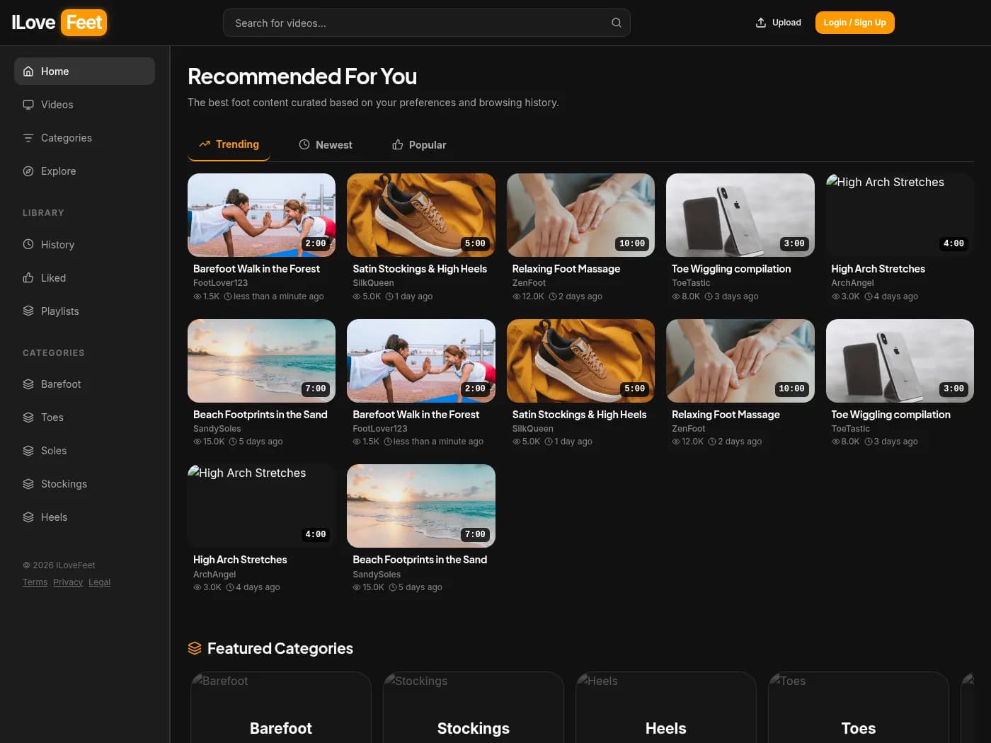 ILoveFeet Video Platform