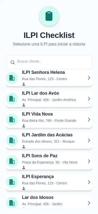 ILPI Maintenance Checklist App