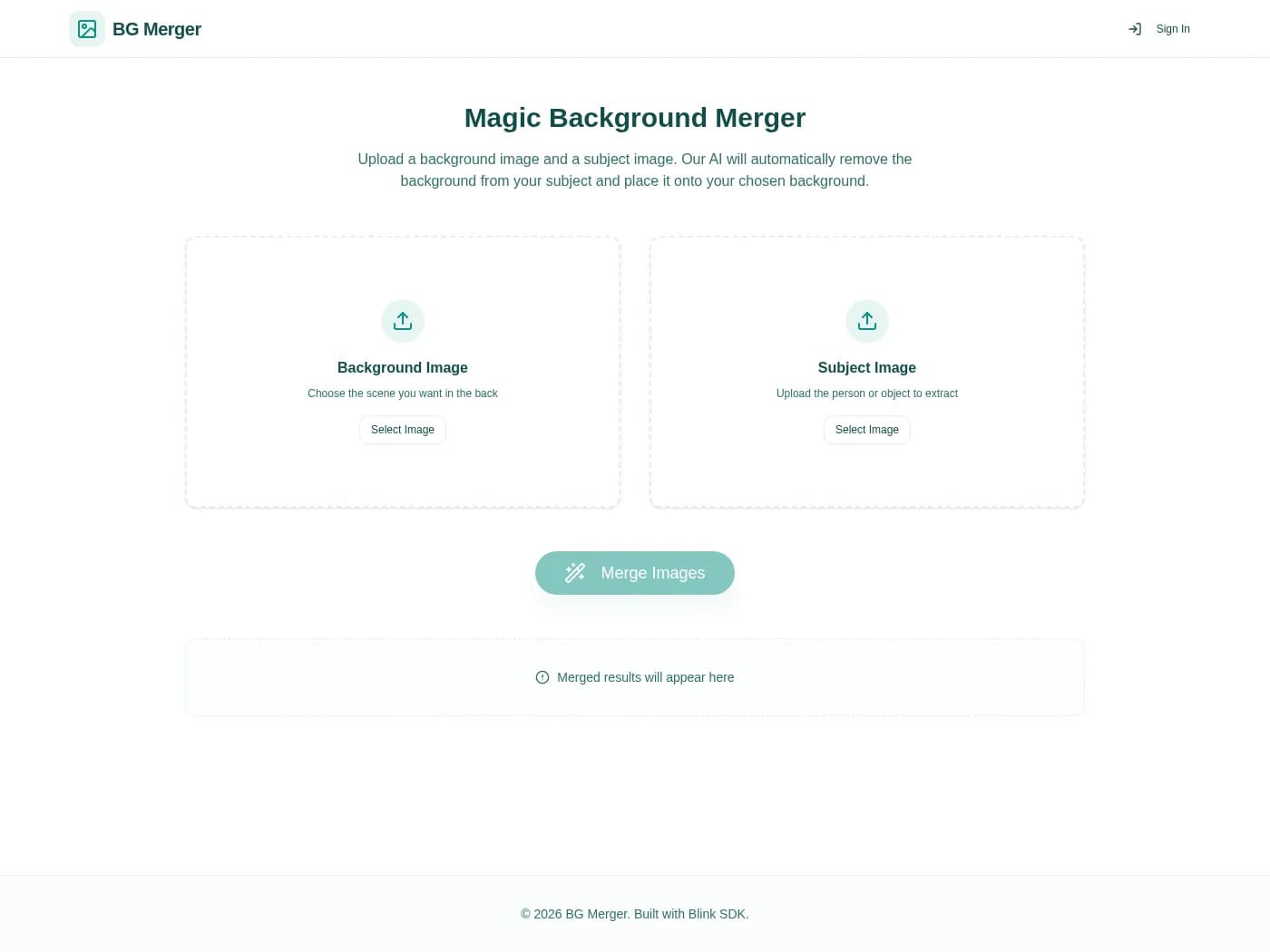 Image Merge BG App