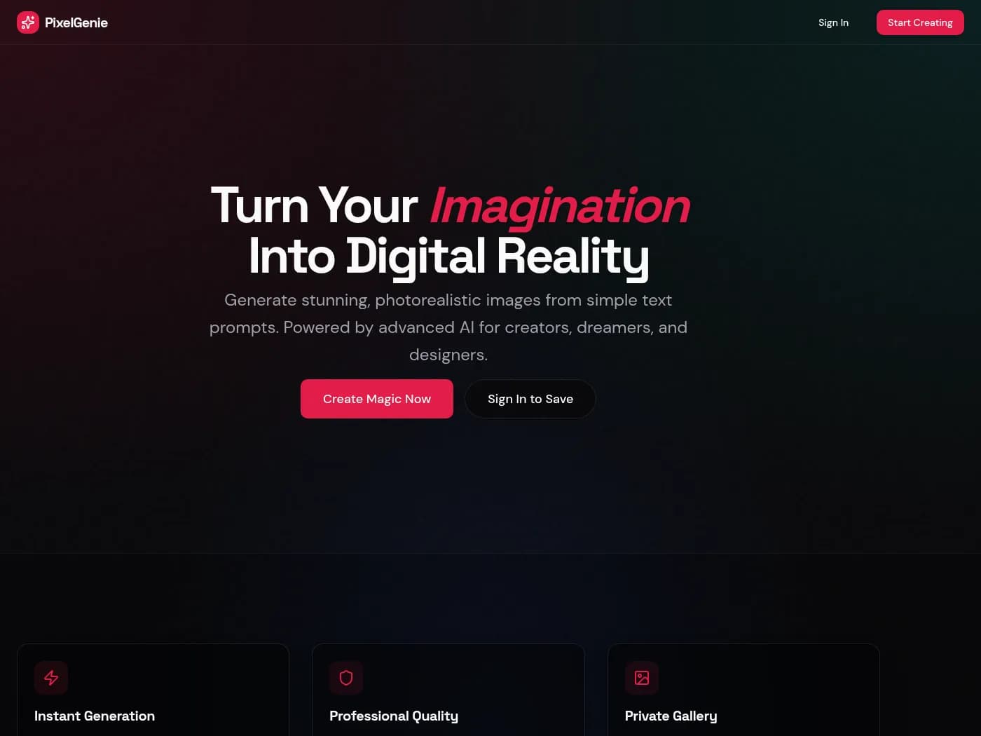 PixelGenie AI Creator