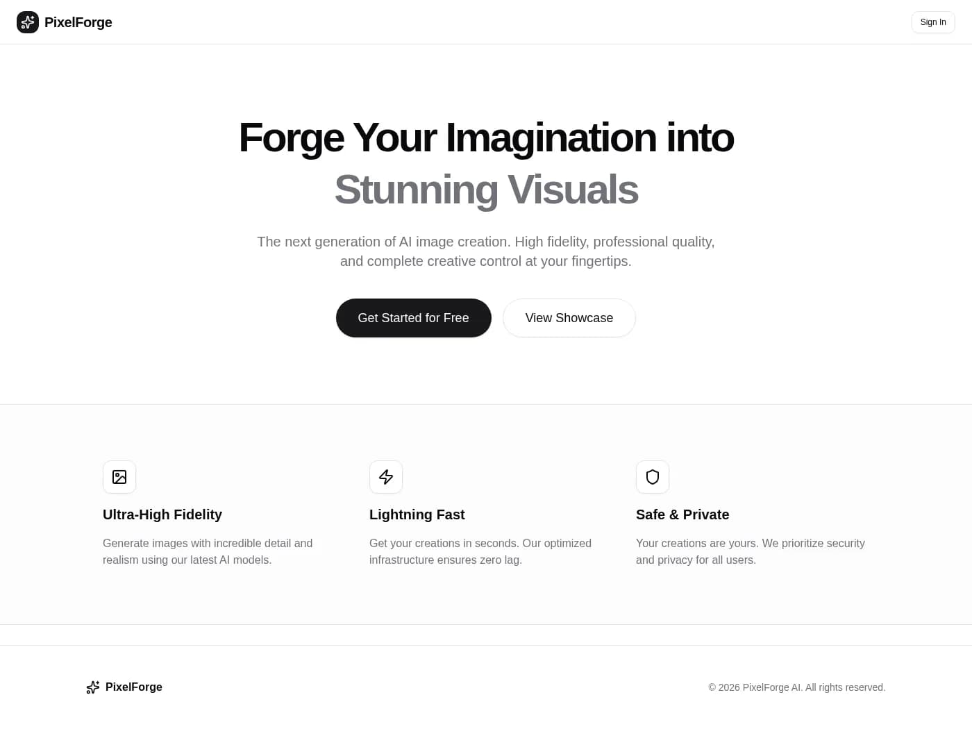 PixelForge Image Creator