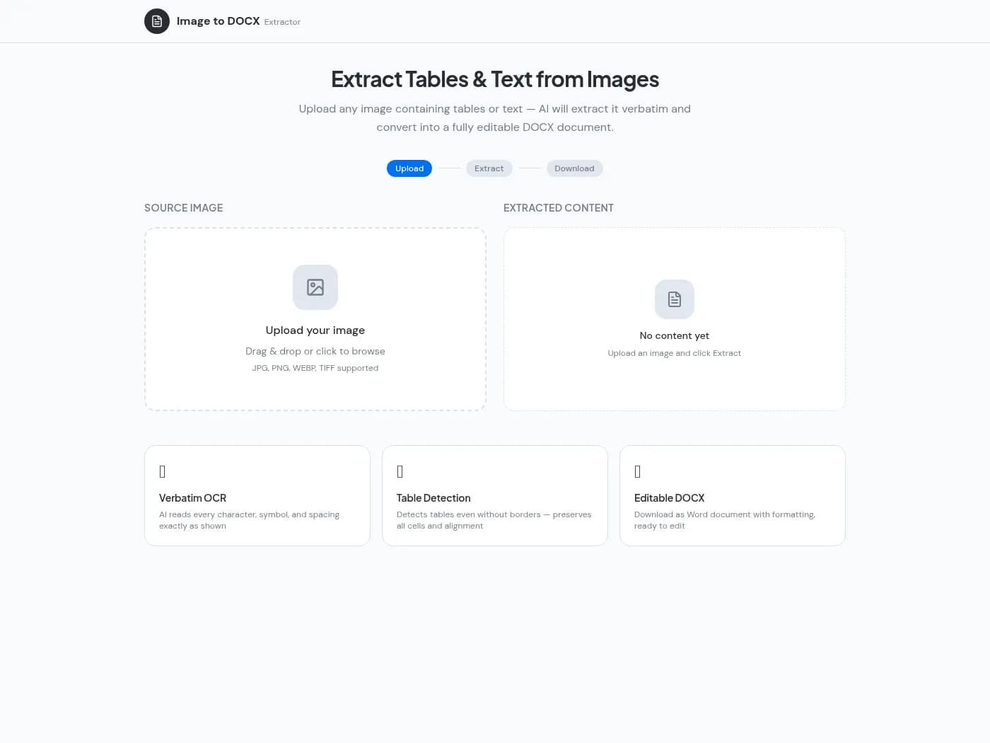 Image to Docx Extractor